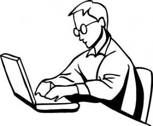 » man on computer